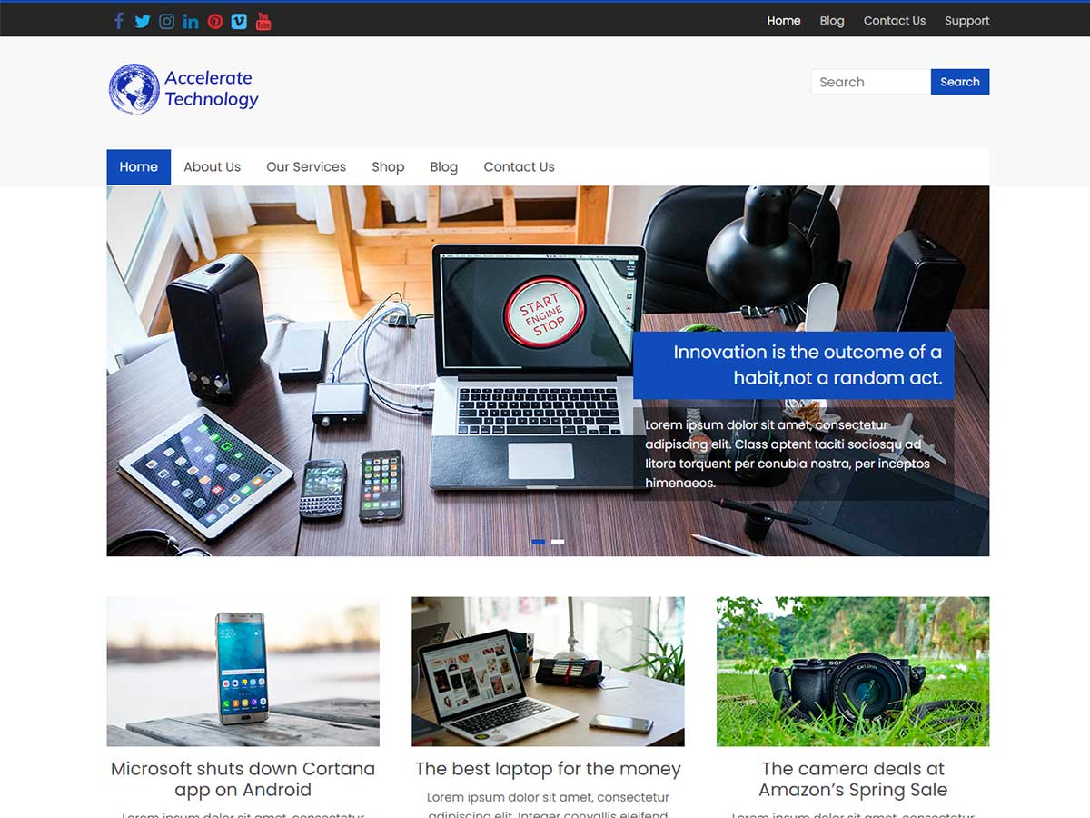 Accelerate Demos Themegrill Demos