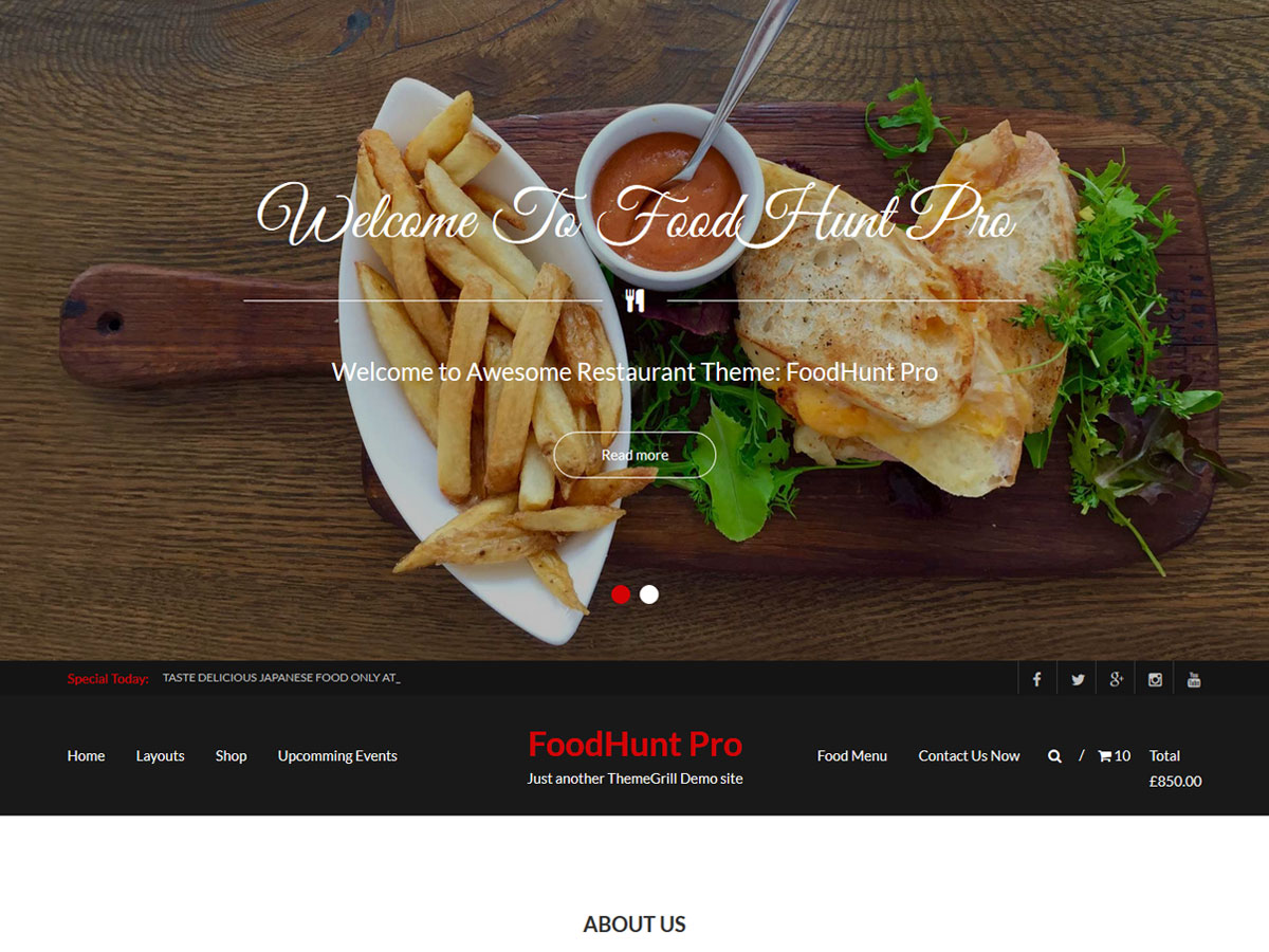 FoodHunt Demos – ThemeGrill Demos
